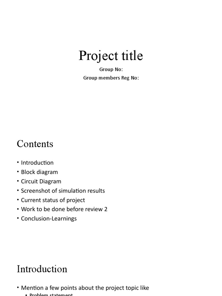 Project Review Presentation Template | PDF | Technology & Engineering