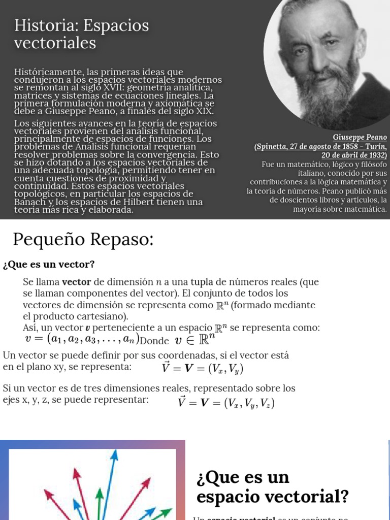 Espacios Vectoriales | PDF | Espacio vectorial | Vector Euclidiano