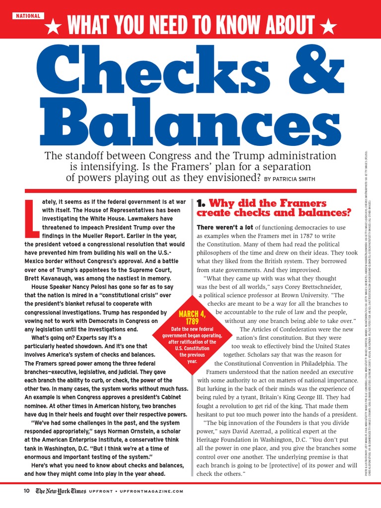 Check & Balance - Passage | PDF | United States Congress | American ...