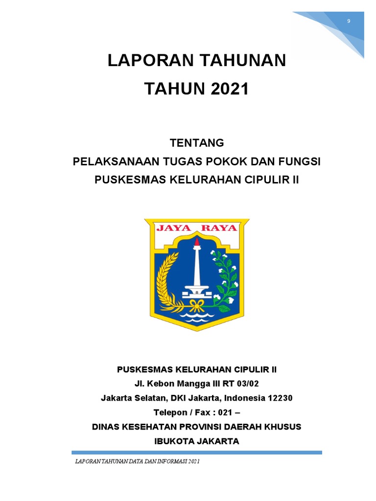 Laptah Puskesmas 2021 | PDF