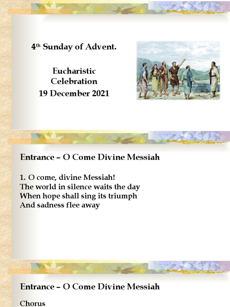 Sunday of Advent Revised | PDF | Mass (Liturgy) | Eucharist