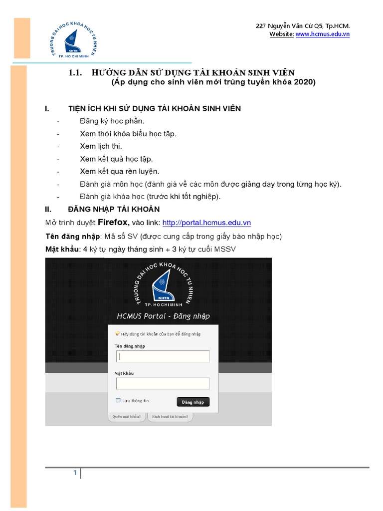 2020 HD Su Dung Portal | PDF