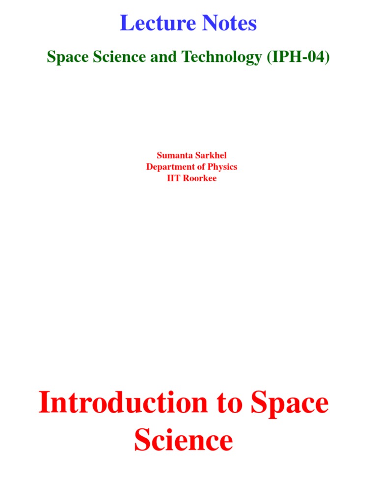 Introduction To Space Science | PDF | Science & Mathematics