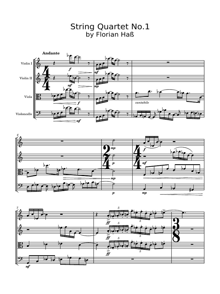 String Quartet | PDF | Musical Instruments | Musical Compositions