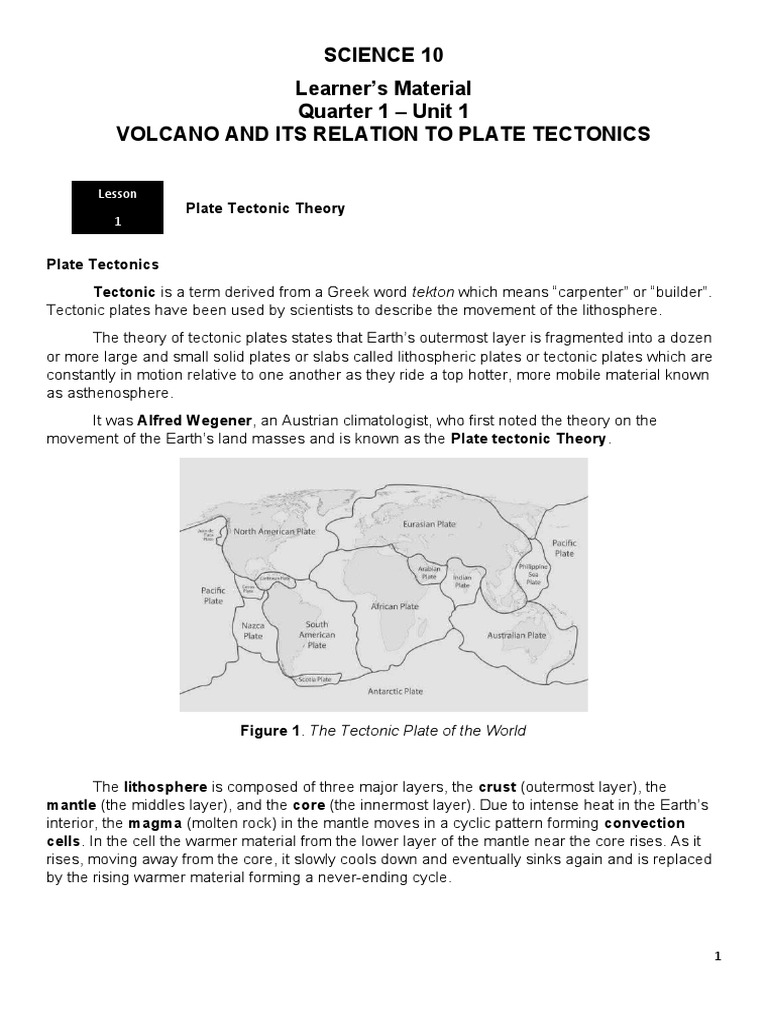q1 Science 10 Module 1 | Download Free PDF | Plate Tectonics | Crust ...