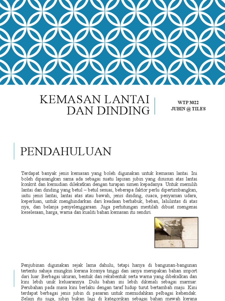 Kemasan Lantai Dan Dinding | PDF