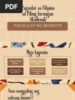 Bionote (Filipino) | PDF