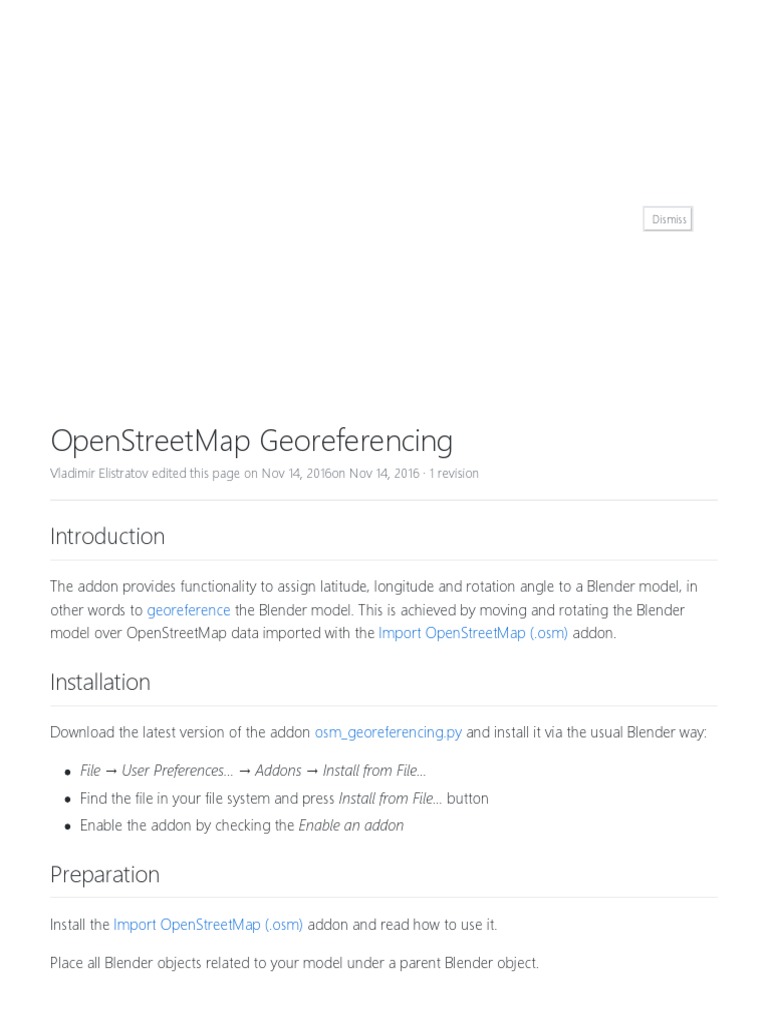 OpenStreetMap Georeferencing Vvoovvblender-Tools Wiki GitHub | PDF ...