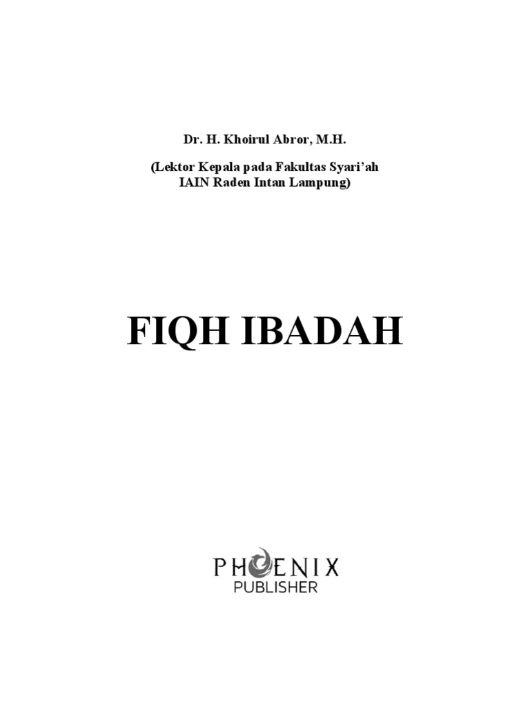 Fiqh Ibadah | PDF | Sains & Matematika | Agama & Spiritualitas