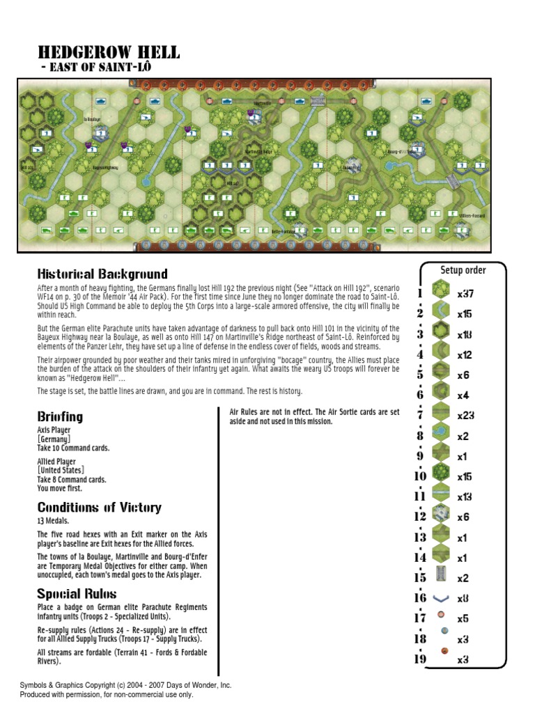 Battle Maps 1A Hedgerow Hell | PDF | Western European Theatre Of World ...