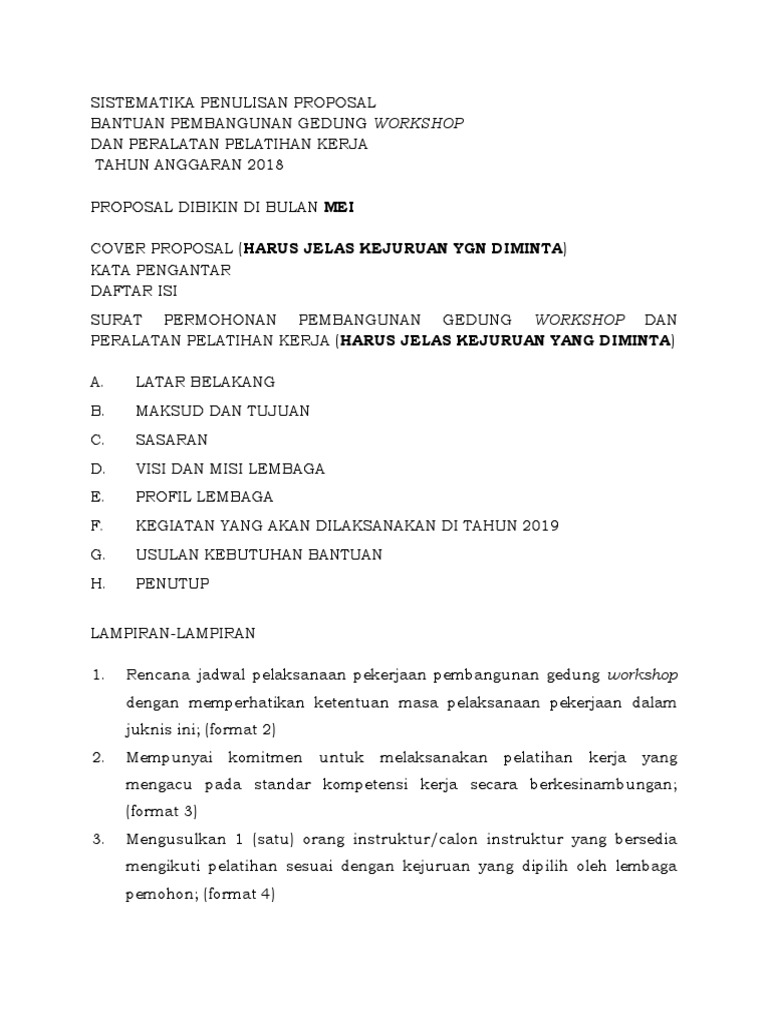 Sistematika Penulisan Proposal | PDF