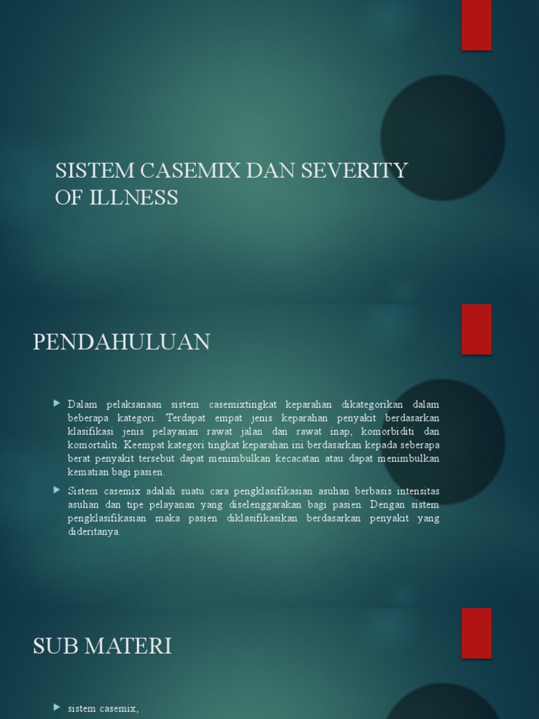 Pert 6 7 - SISTEM CASEMIX DAN SEVERITY OF ILLNESS | PDF