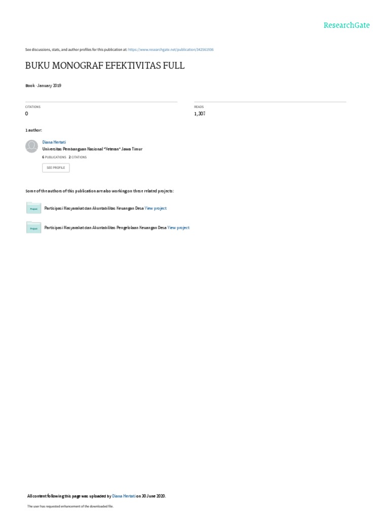 Buku Monograf Efektivitas Full: January 2019 | PDF | Intellectual Works | Communication