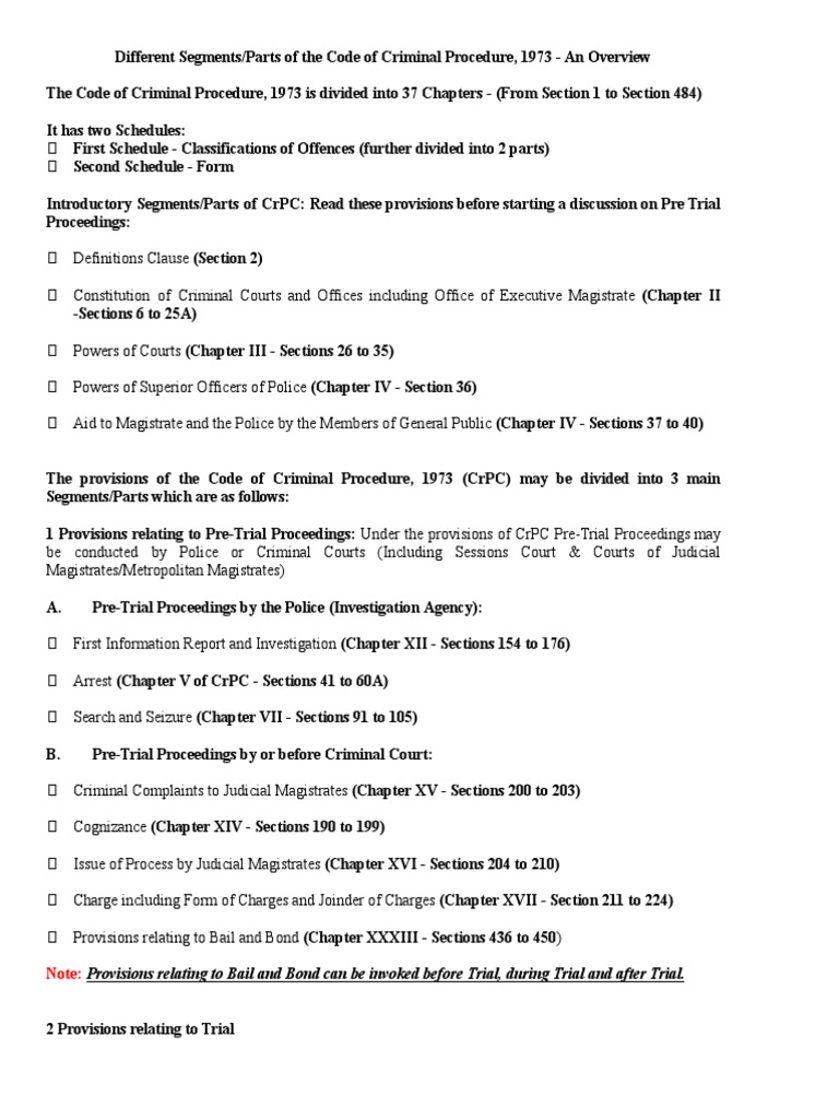Main Segments of CRPC | PDF | Public Sphere | Justice