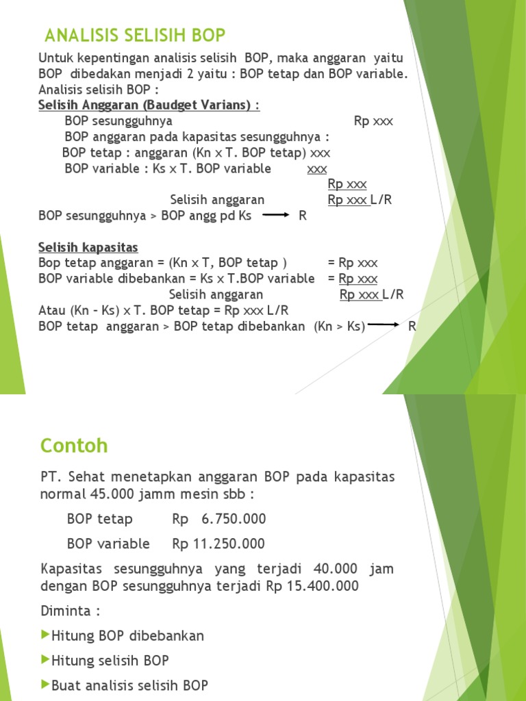 Analisis Selisih BOP dan Jurnalnya | PDF