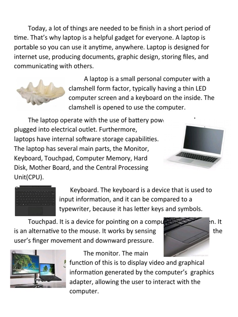 Mechanical Description | Download Free PDF | Laptop | Computer Data Storage