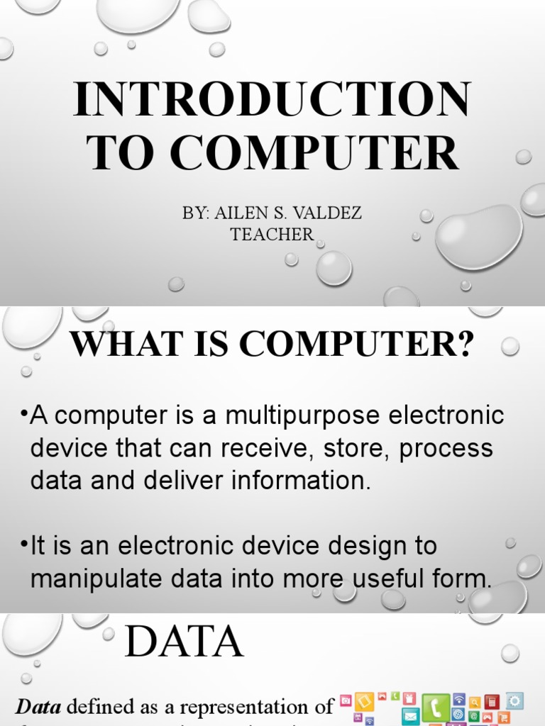 Introduction to Computers Guide | PDF | Data | Computer Data Storage