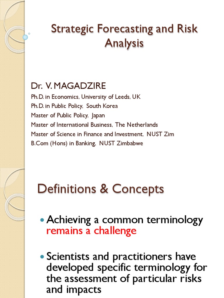 2022 Strategic Forecasting and Risk Analysis - Introduction - Lecture 4 | PDF | Risk | Risk ...
