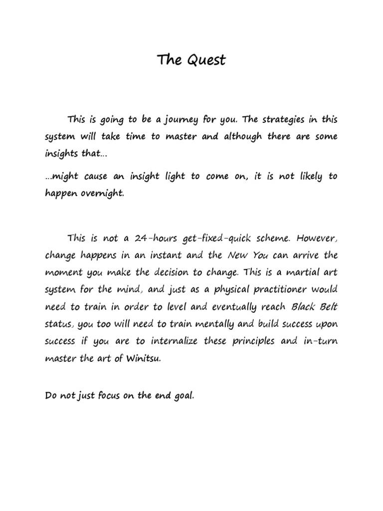 6-The Quest | PDF | Experience | Cognition