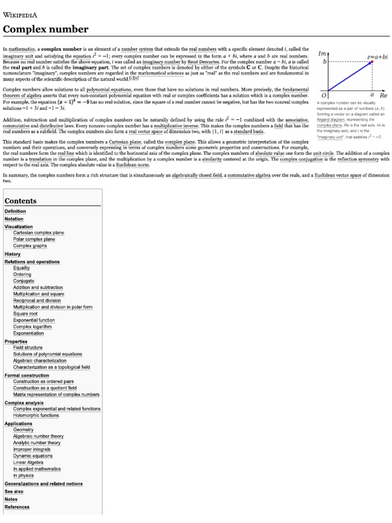 Complex Number | PDF