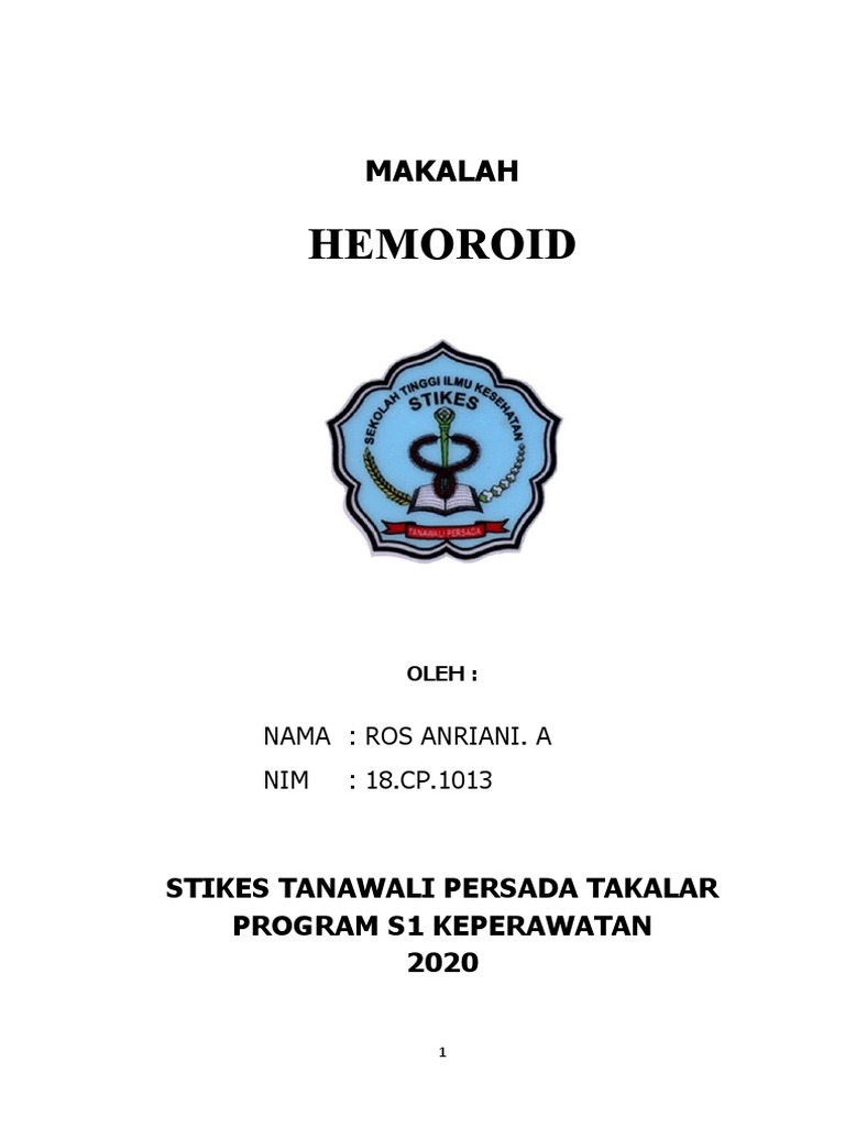 Makalah Hemoroid | PDF