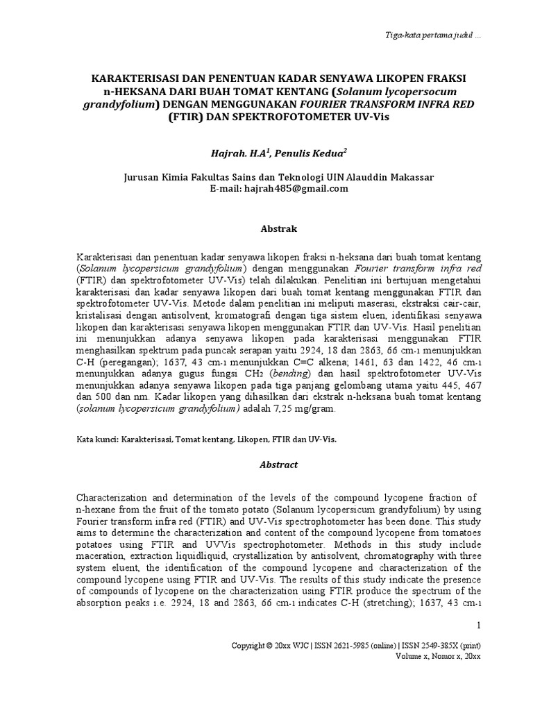 Template Jurnal WJC | PDF