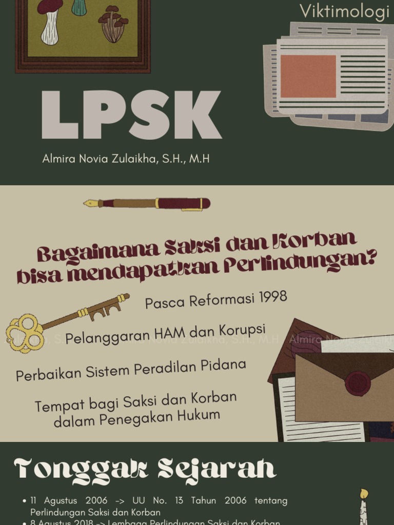 Lembaga Perlindungan Saksi Dan Korban | PDF