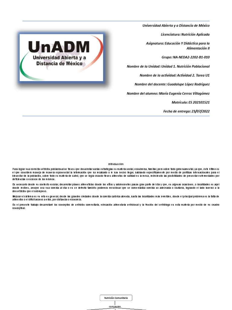 Eda2 U1 A2 Macv | PDF | Nutrición | Dieta y nutrición