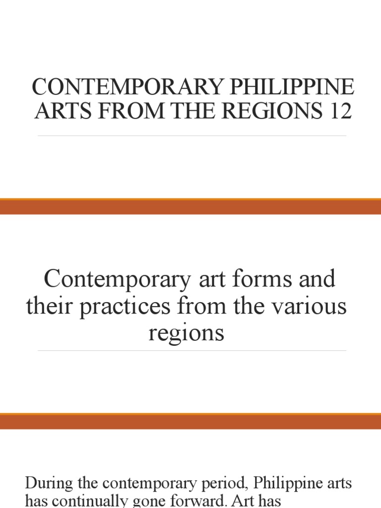 Contemporary Art Forms | PDF | Festival | Philippines