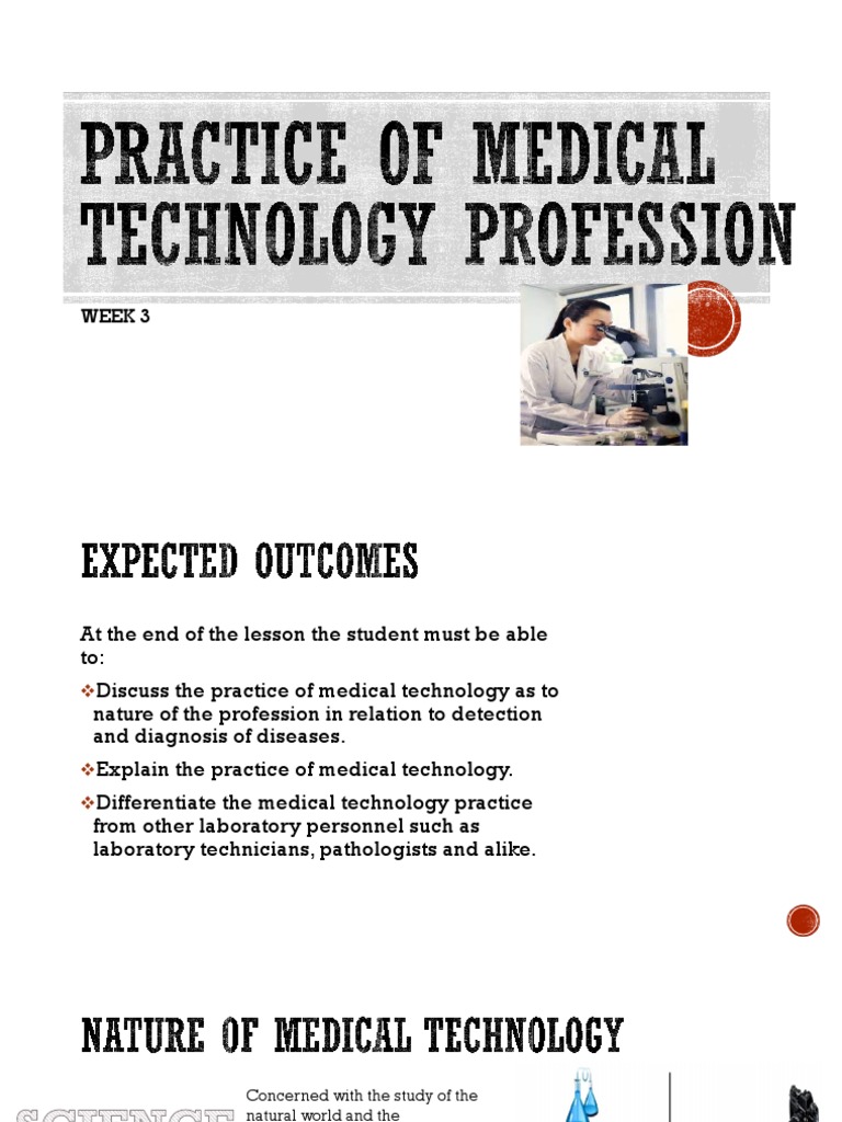 WEEK 3 Introduction To MLS Profession | PDF | Medicine | Pathology