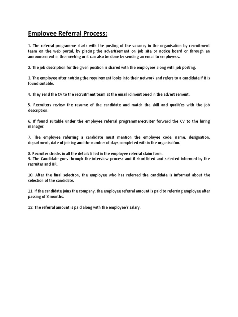 Employee Referral - PROGRAM & POLICY-2022 | PDF | Recruitment | Employment