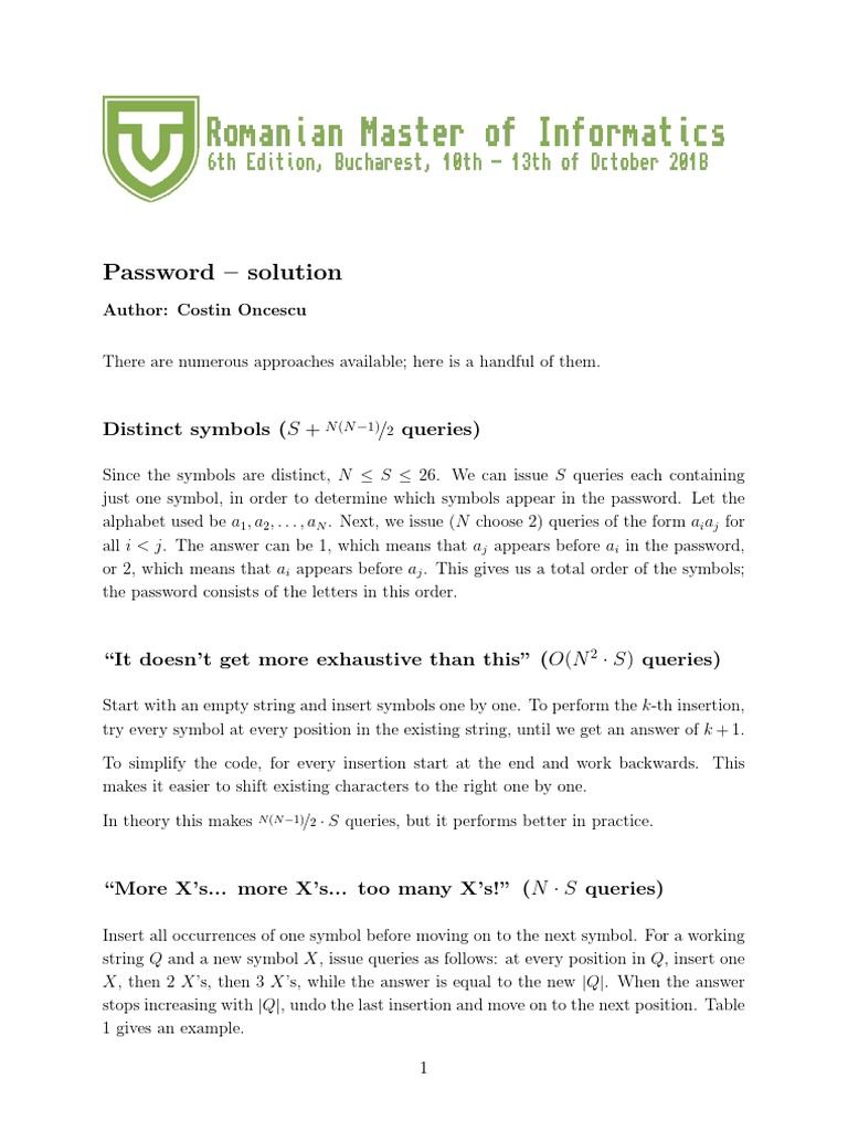 Solution Password Pdf String Computer Science Computer Programming