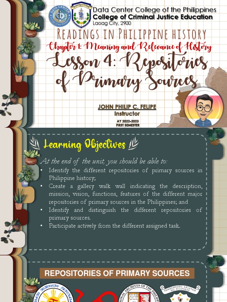 Repositories of Primary Sources in PH History | PDF | Libraries