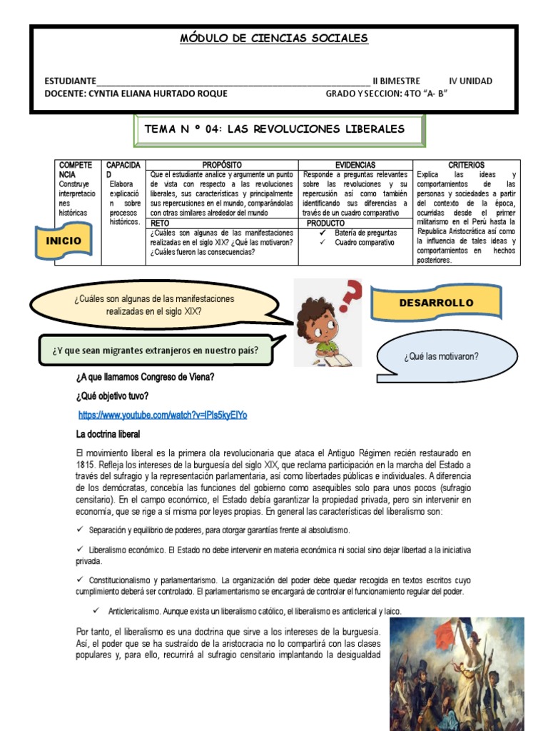 4 Las Revoluciones Liberales | PDF | Liberalismo | Democracia