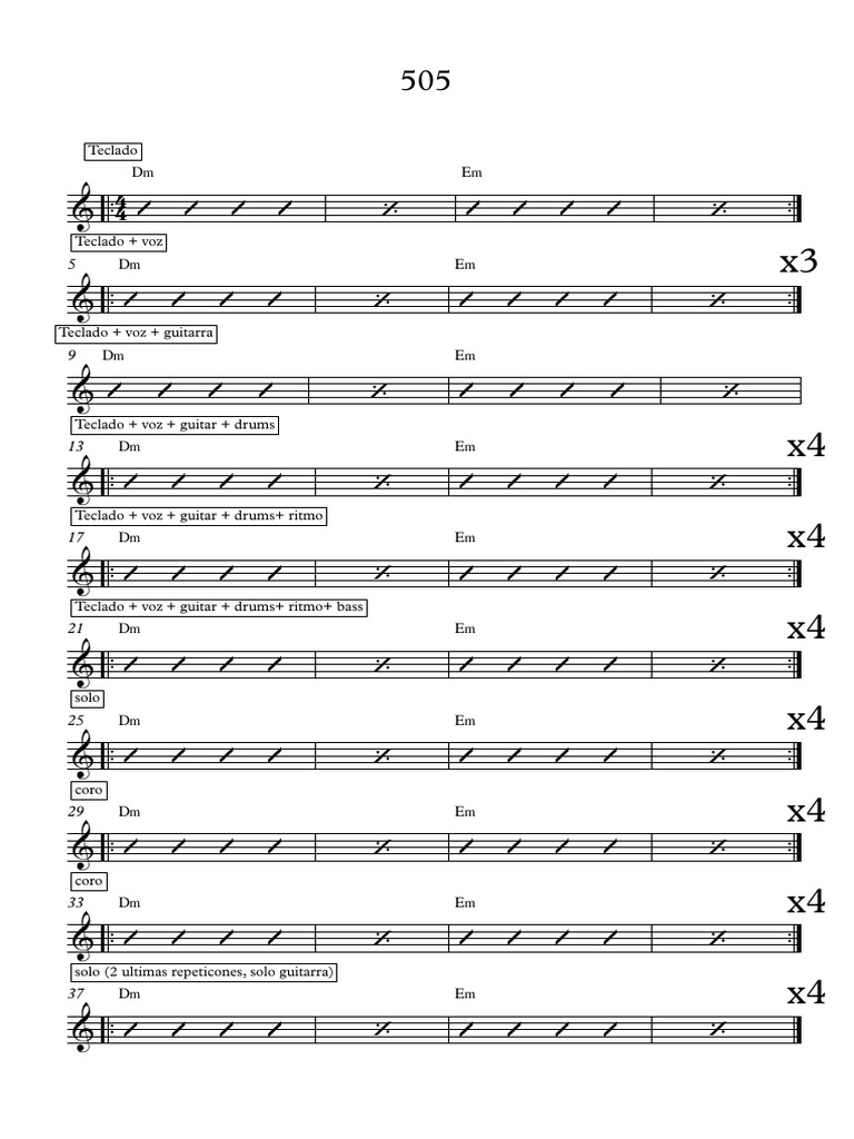 505 - Partitura Completa | PDF