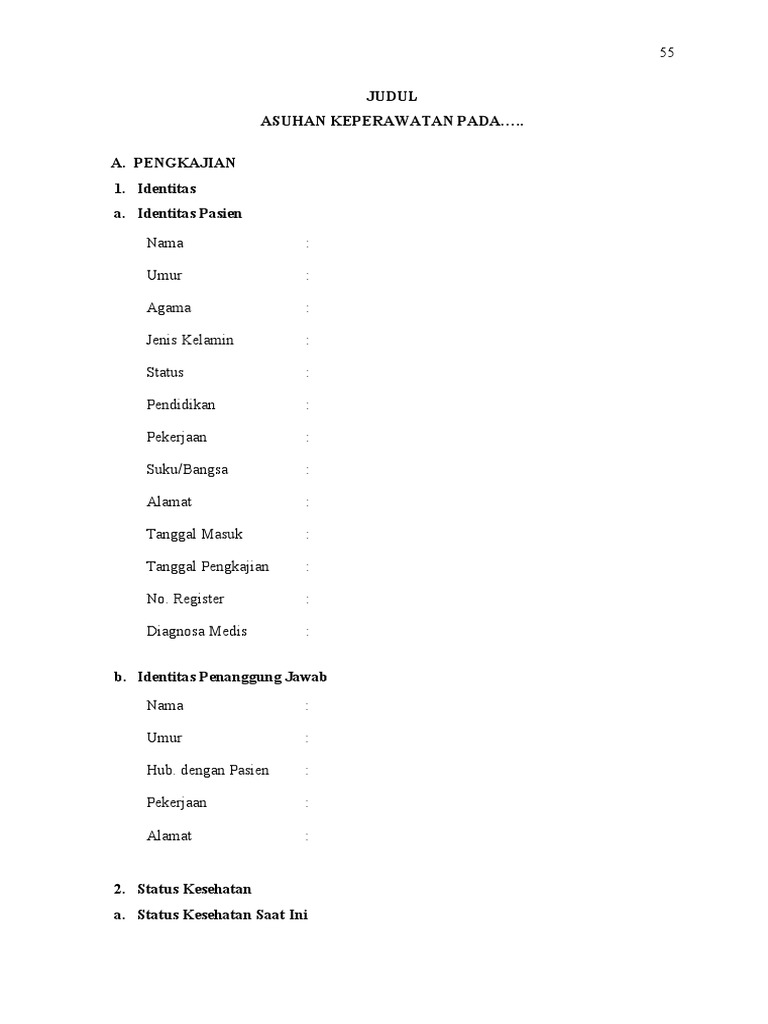 2.1.1 Format Askep Ners | PDF | Pengembangan Diri | Kesehatan Holistik