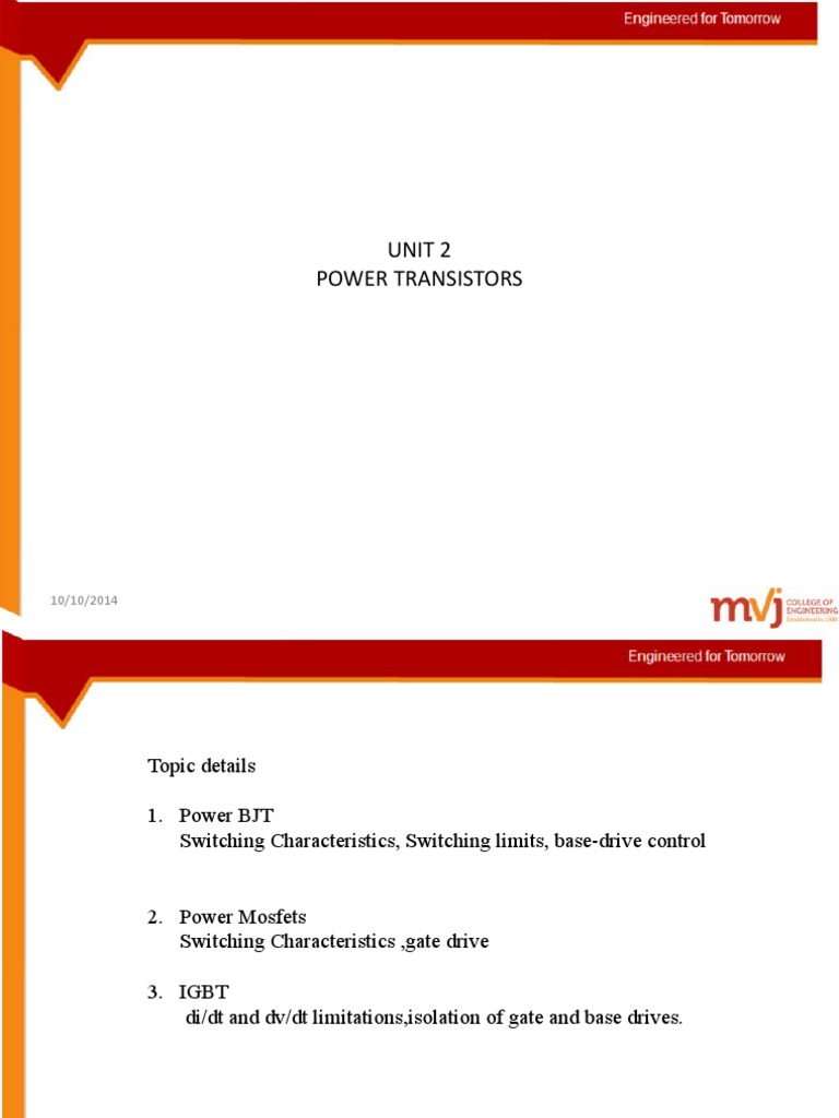 BJT Mosfet Igbt | PDF | Bipolar Junction Transistor | Field Effect Transistor