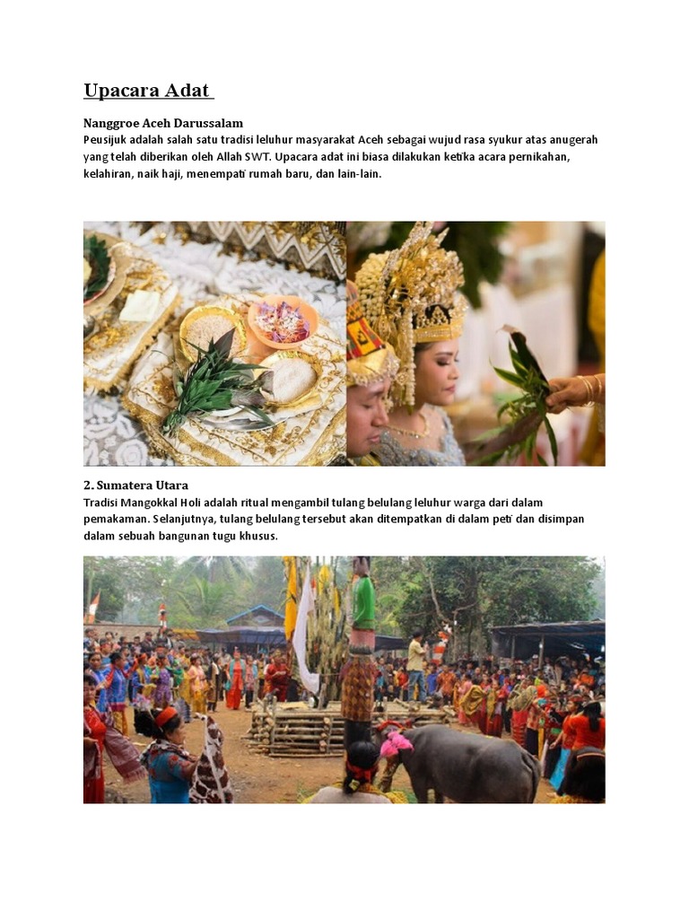 Tradisi Adat Nusantara: 23 Upacara Unik di Indonesia | PDF | Teknologi ...