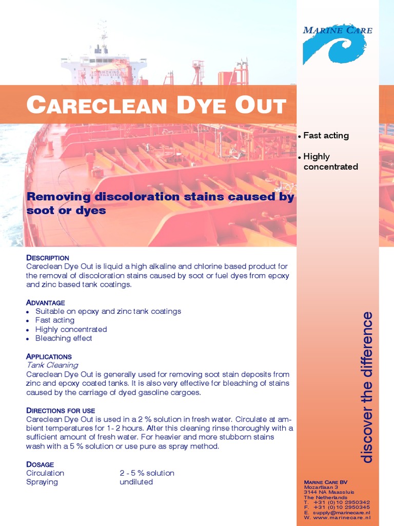 Pds Careclean Dye Out | PDF | Dye | Bleach