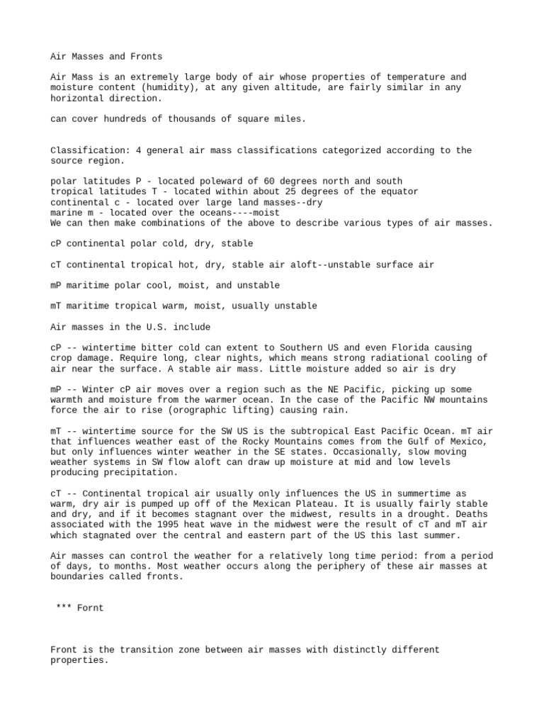 Air Mass | PDF | Oceanography | Hydrography
