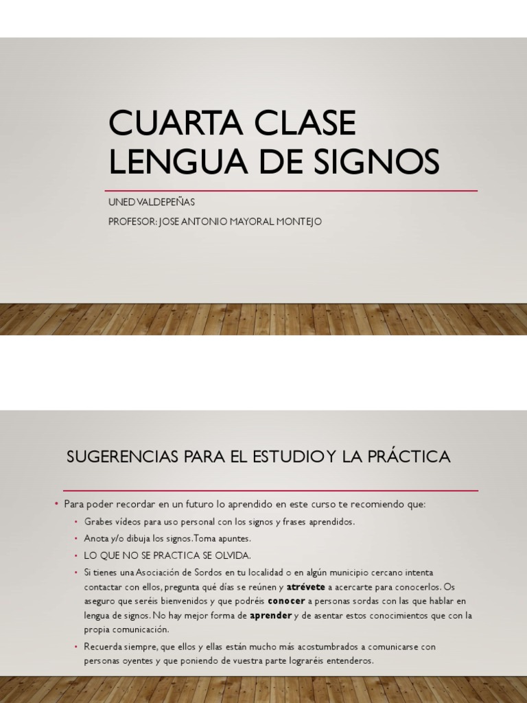 Cuarta Clase Lengua de Signos Teoría | PDF | Pelo