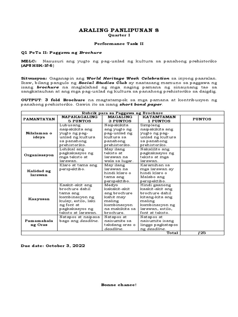 Peta Paggawa NG Brochure | PDF