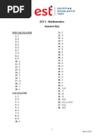 EST 1 - Math - Answer Key | PDF