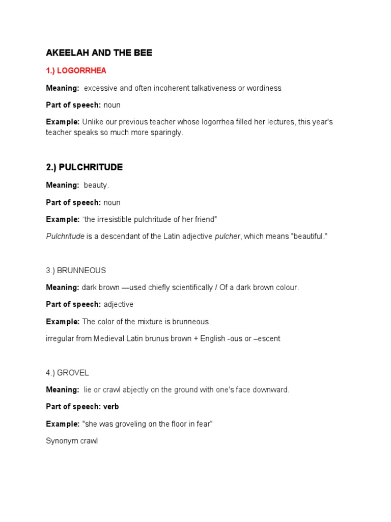 A Collection of Unusual and Obscure Words and Their Definitions | PDF ...