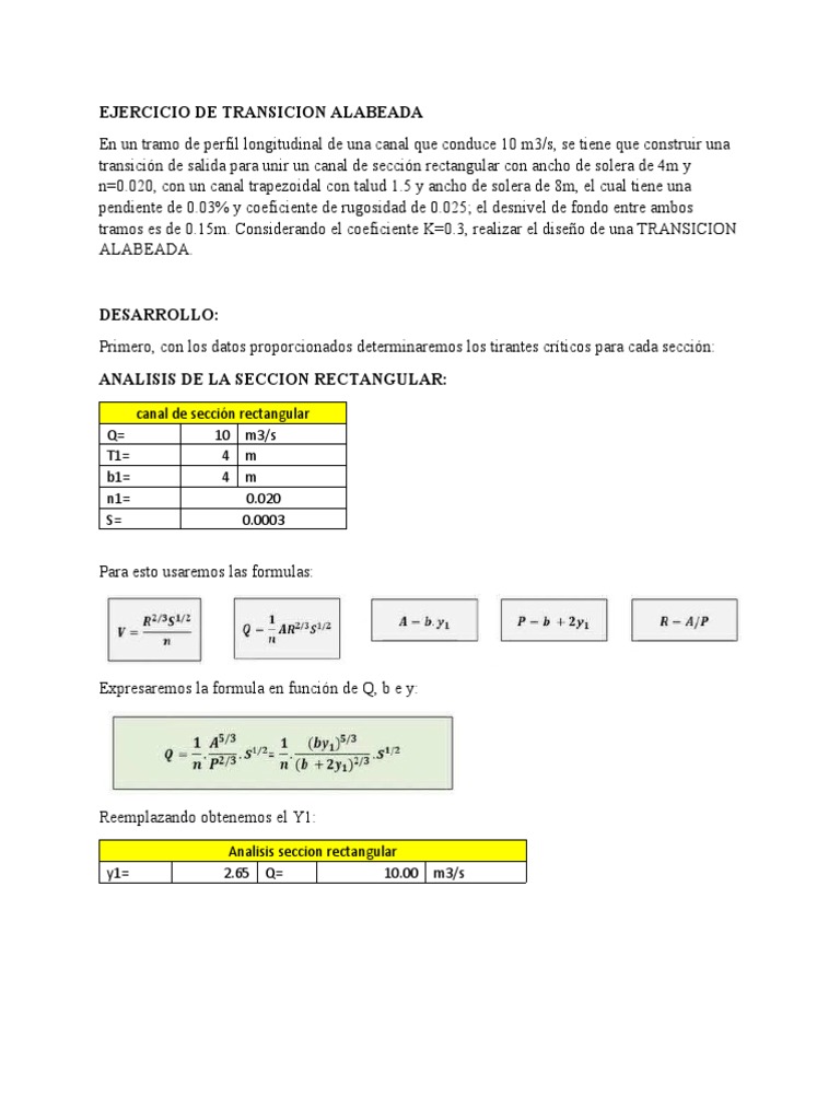 Ejercicio de Transicion Alabeada | PDF