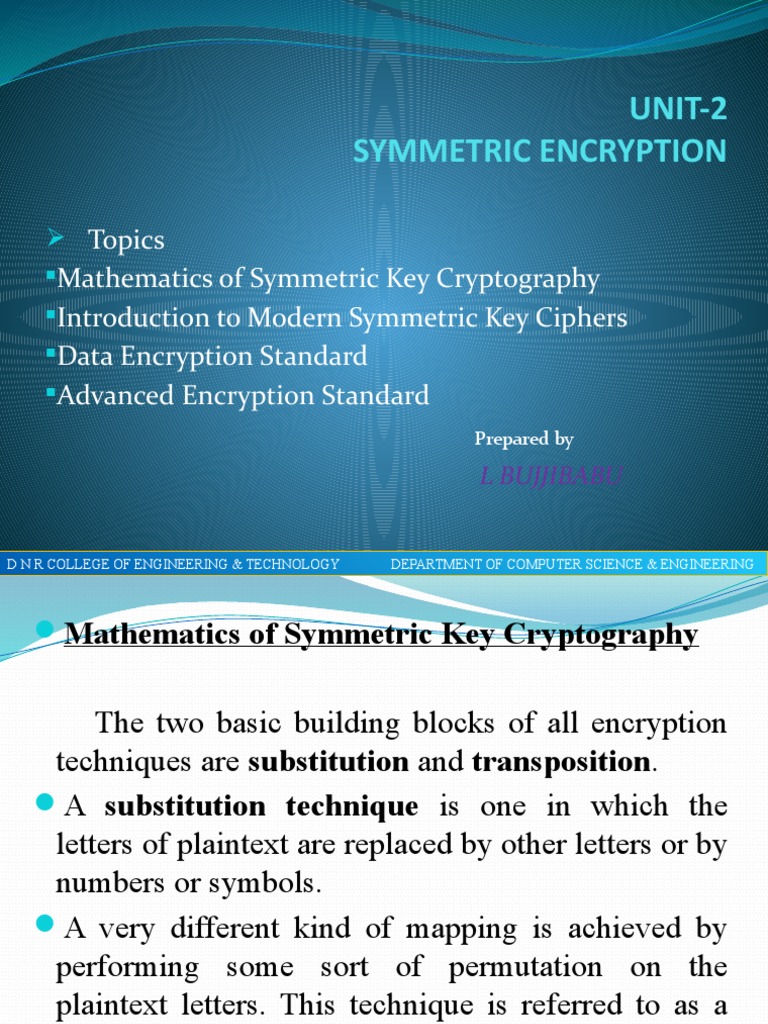 CNS Unit-Ii | PDF | Cryptography | Cipher