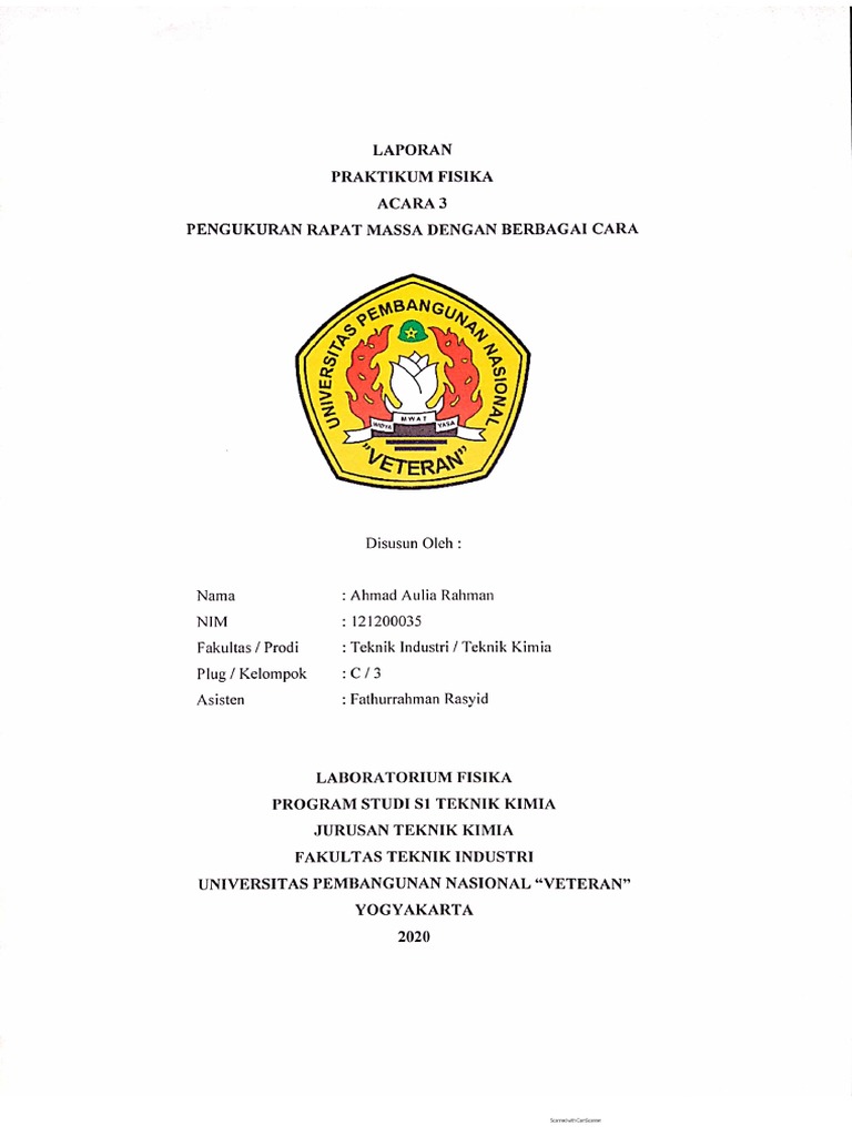 Ahmad Aulia Rahman - Acara 3 | PDF