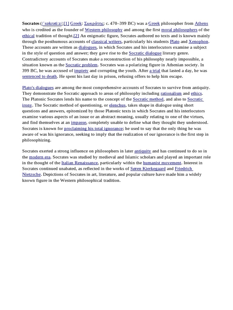 Socrates | PDF | Classics