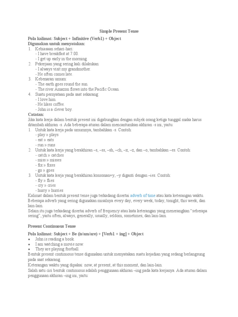 Simple Present Tense | PDF