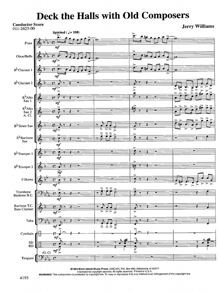 Deck The Halls Composers | PDF